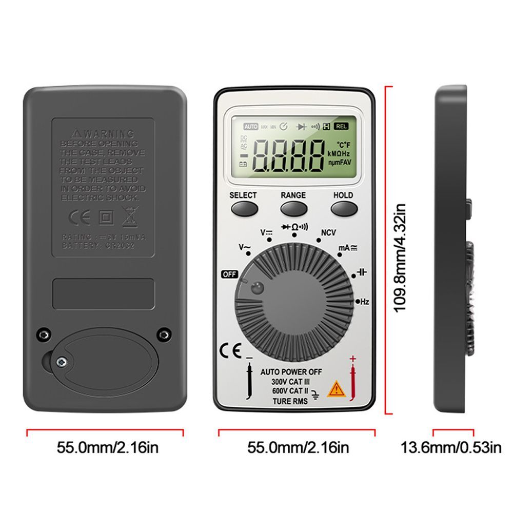 Current Voltage Tester Digital Mini Smart Multimeter Digital ...