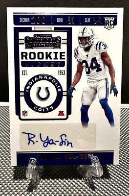 2019 Contenders ROCK YA-SIN Auto Rookie Ticket Autograph🔥Colts ...