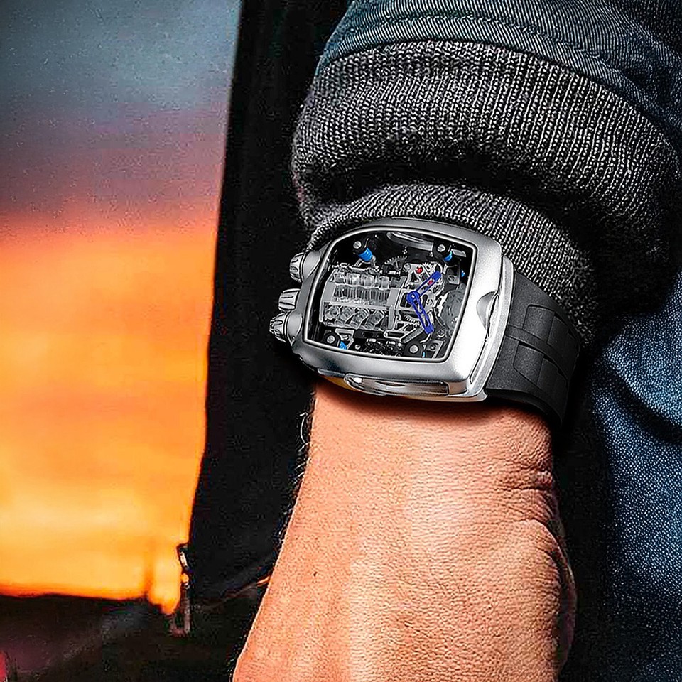 RARE Montres Men's 44mm AUTOMATIC Prestige X Invicta W/Skeleton Dial ...