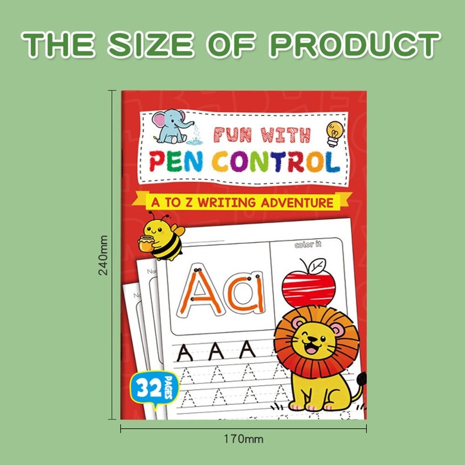 32/48 Pages ABC Letter Tracing Book English Letter Practice Book ...