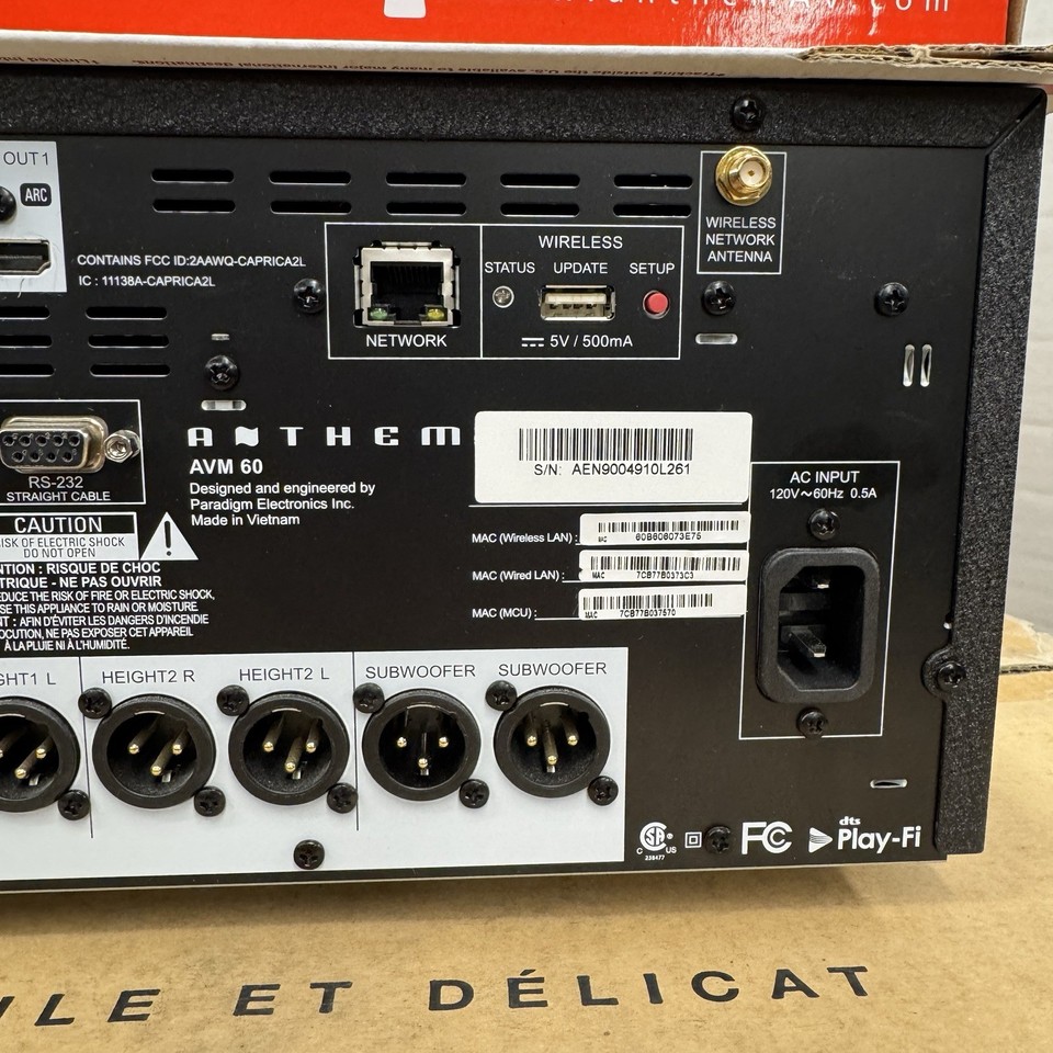 ANTHEM AVM 60 11.2 DOLBY ATMOS AUDIO/VIDEO PREAMP PROCESSOR ARC HOME ...