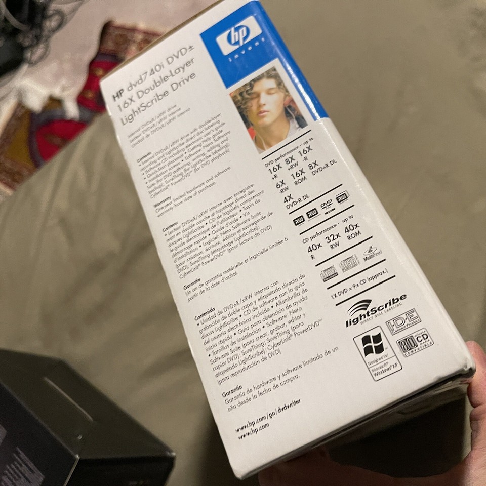 HP DVD740i DVD Writable CD-RW 16X Double Layer Lightscribe Drive New in ...