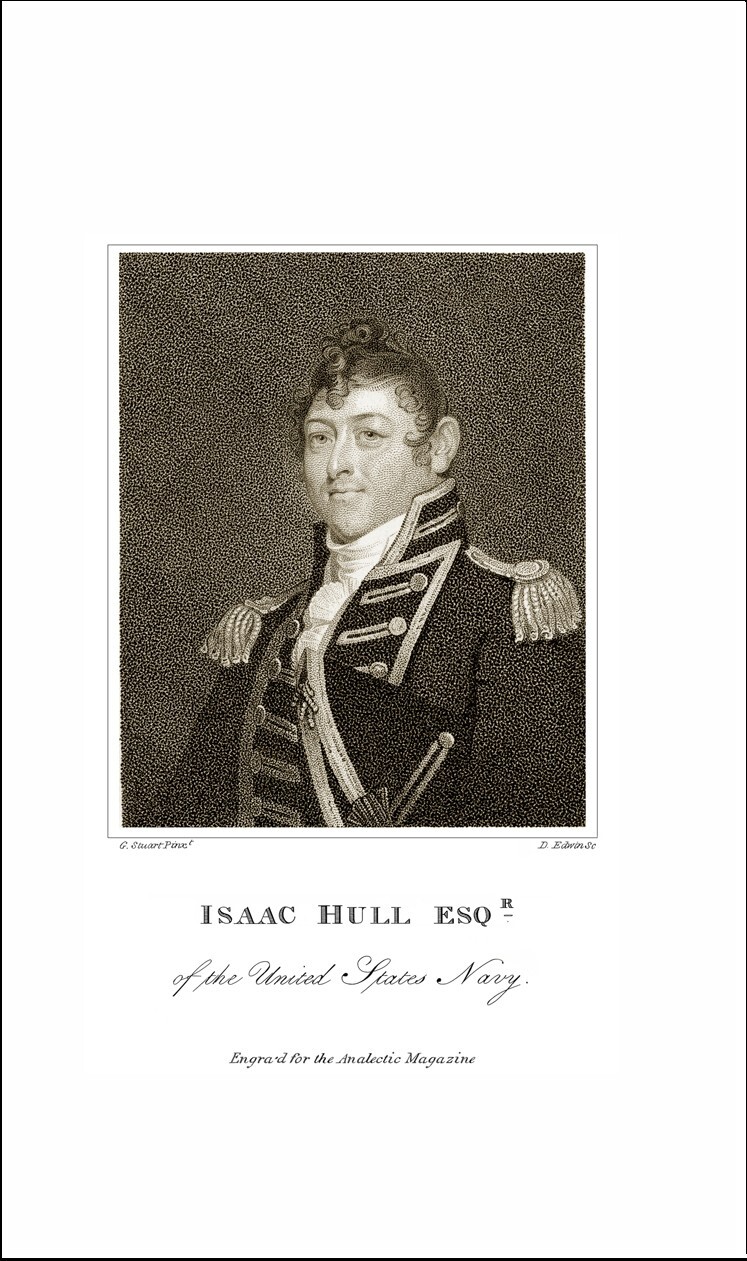 ISAAC HULL rare engraving USS Constitution from Gilbert Stuart pinx ...