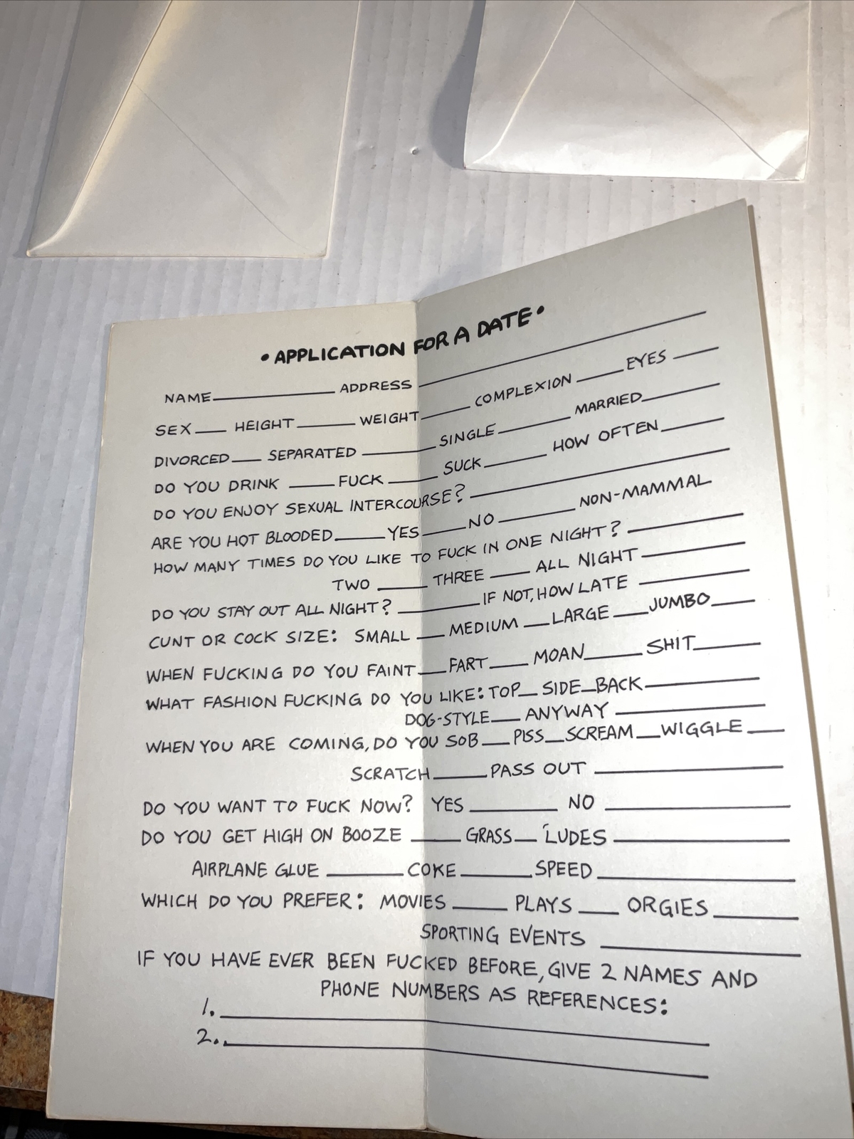 Vintage nasty, sexy, dirty, explicit naughty and funny greeting cards ...