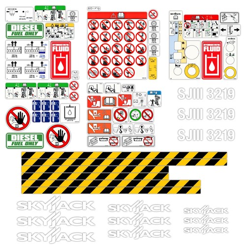 Decal Kit fits Skyjack SJIII 3219 Scissor Lift Aftermarket Stickers ...