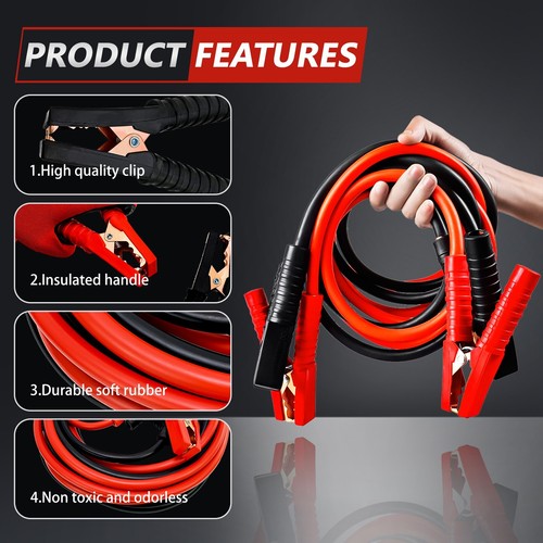 0 Gauge 3000AMP 20Ft Auto Jumper Cables | 20ft | Lifetime Warranty ...