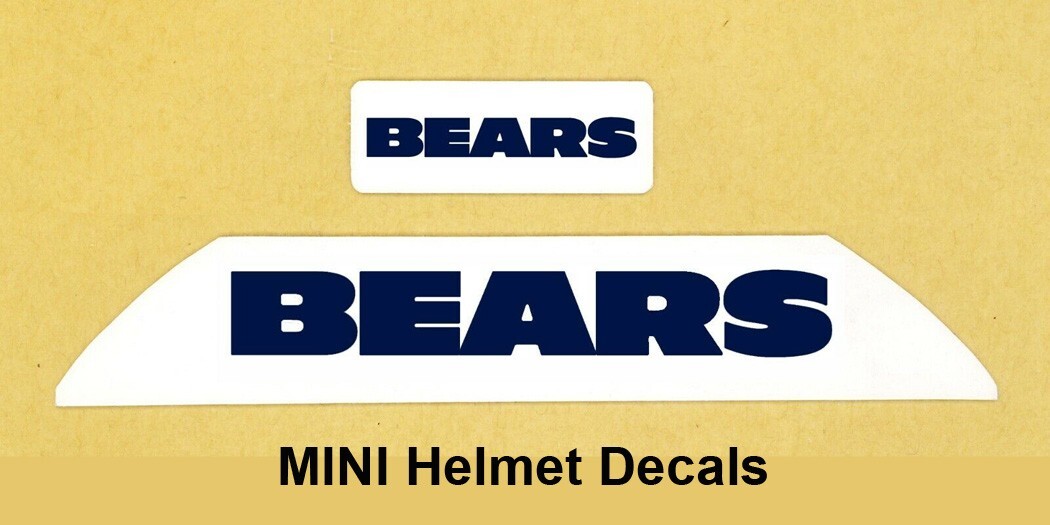 NOS mini Chicago Bears Team Name Bumper Decals for MINI Riddell VSR-4 ...