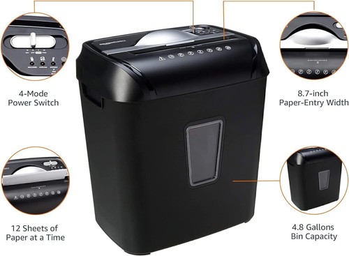 Heavy-Duty Cross Cut Paper Credit Card Shredder Document Destroy ...