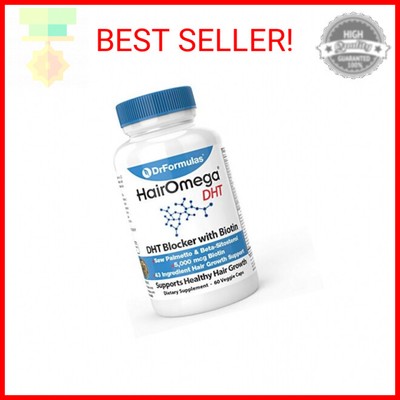 DrFormulas HairOmega DHT Blocker Biotin 5000 mcg Vitamins for Hair ...