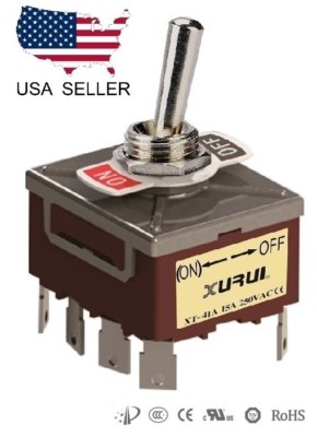HEAVY DUTY 4PST (ON)-OFF MOMENTARY TOGGLE SWITCH - SPADE TERMINALS ...