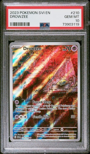 2023 POKEMON SVI EN-SCARLET & VIOLET ILLUSTRATION RARE #210 DROWZEE PSA ...