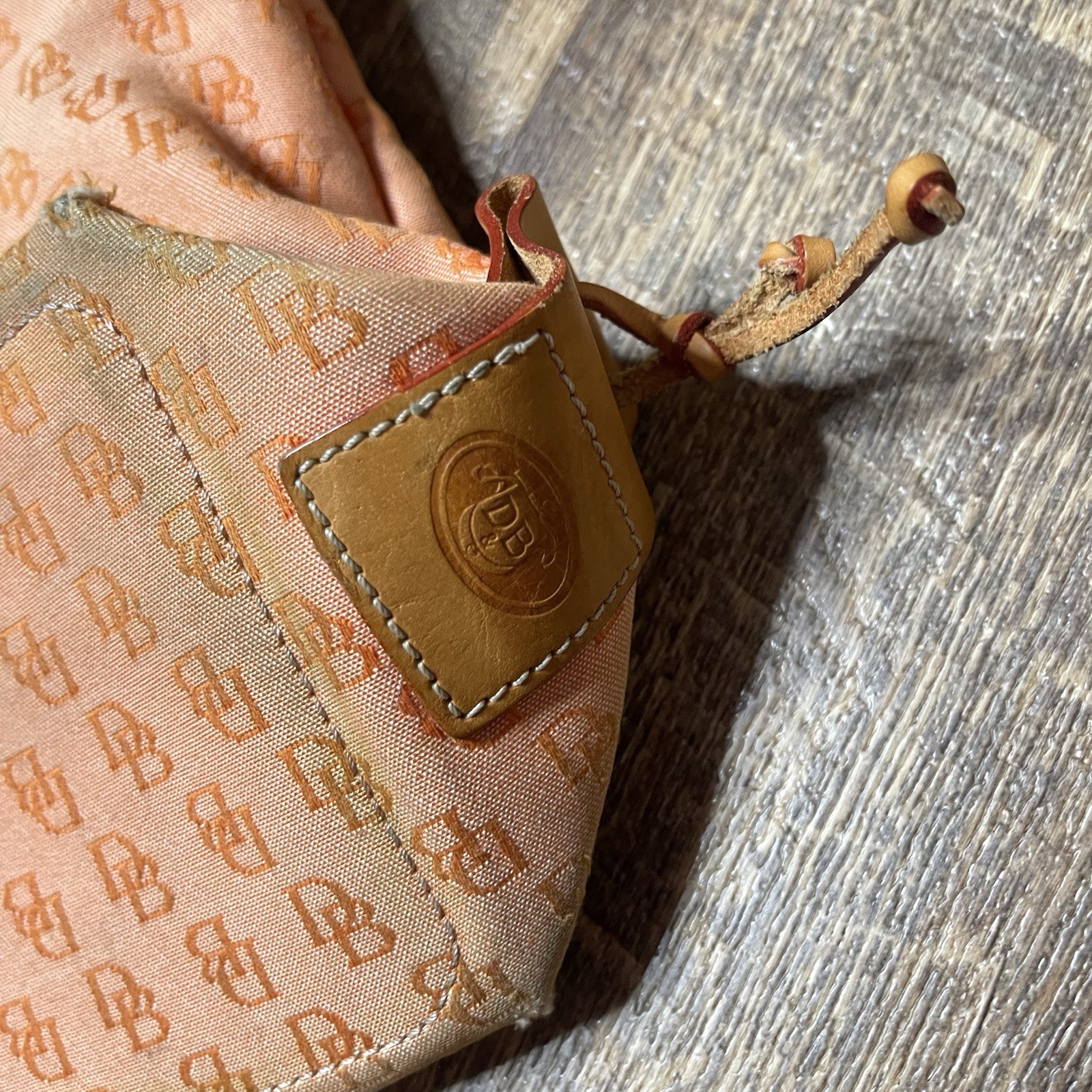 Vintage Dooney & Bourke Purse - Women’s Logo Canvas & Leather Handbag ...