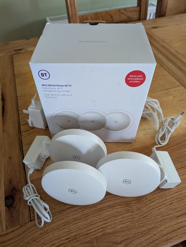 BT Whole Home WiFi Mini AC1200 3-Disc Pack | eBay UK