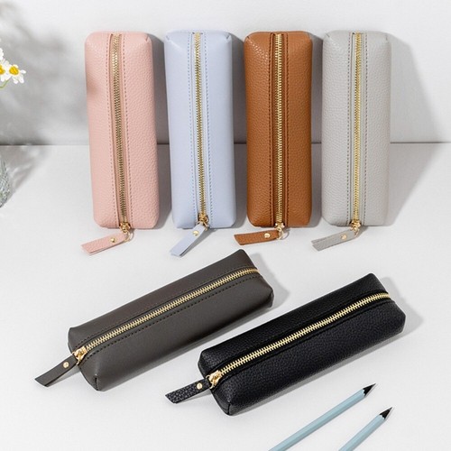 Zipper Pen Case Lychee Grain Pen Storage Bag Students Gift | eBay