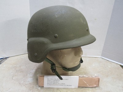USGI Made With Kevlar Helmet PASGT LARGE L1 Gentex w/ Sweatband ...