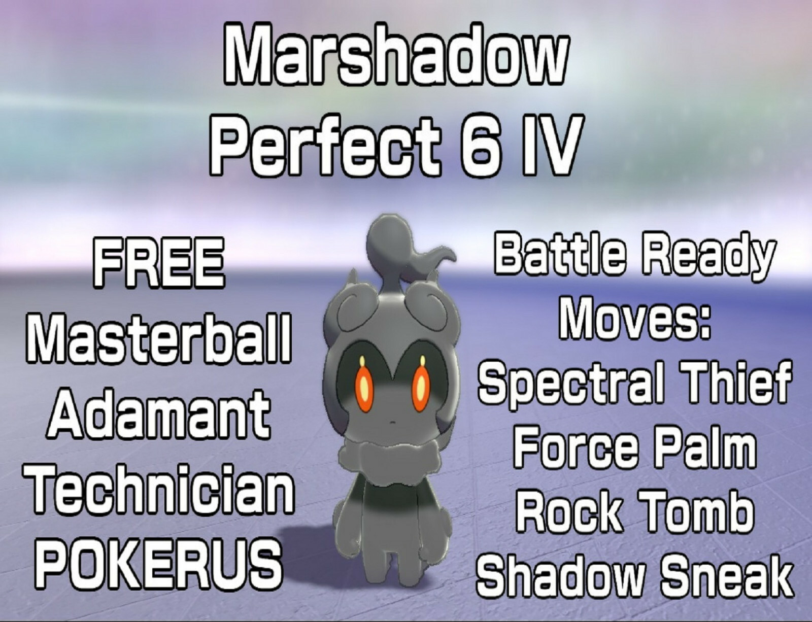 Marshadow EVENT 6IV Pokemon Sword Shield - Adamant - FREE Masterball ...