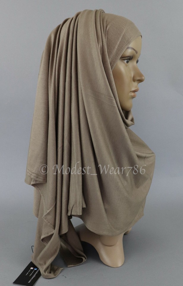 Premium Cotton Jersey Hijab Scarf Shawl Wrap Islam Muslim Small ...