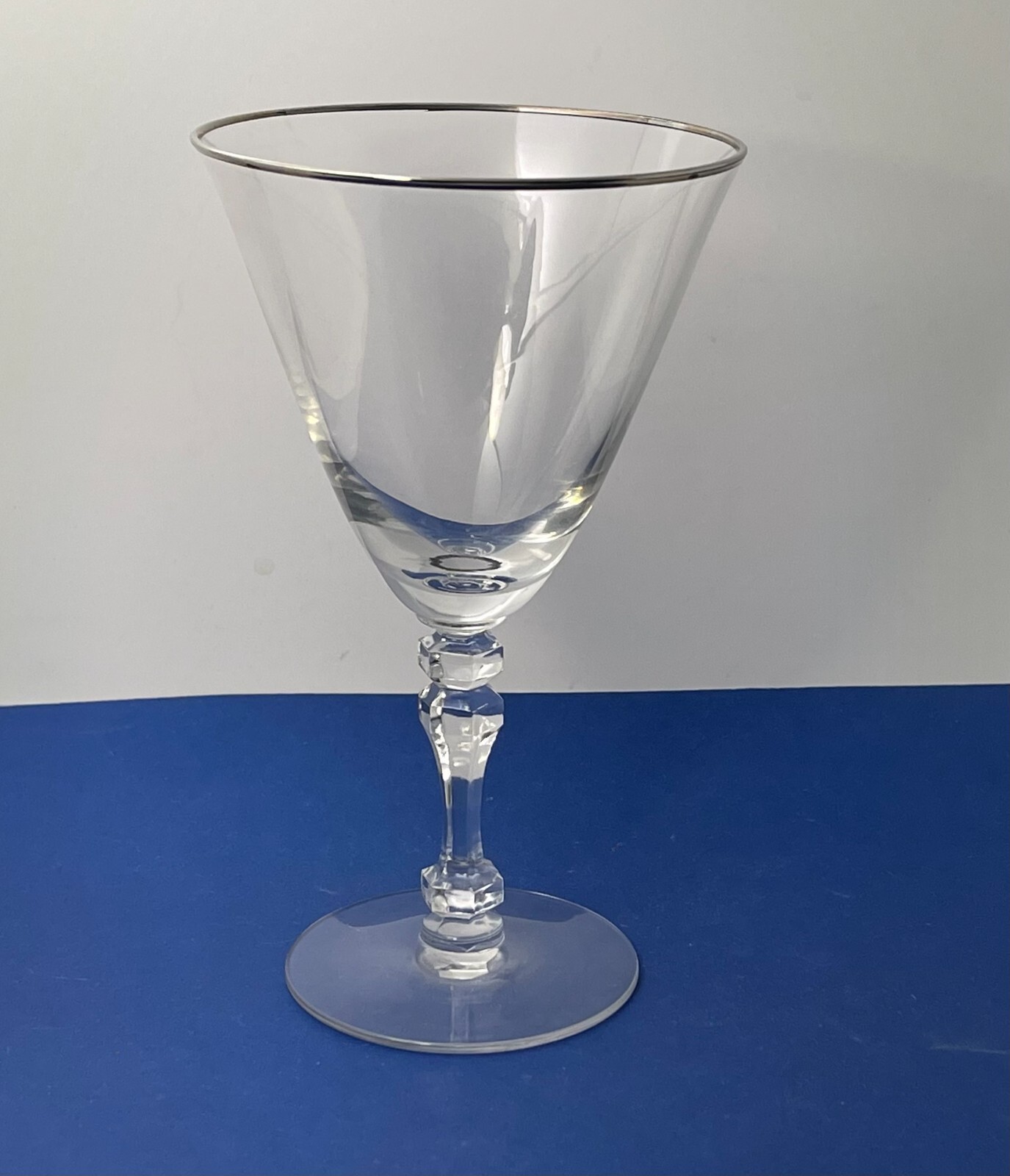 Tiffin Franciscan Crystal MONTCLAIR Water Goblet Glass 7" | eBay