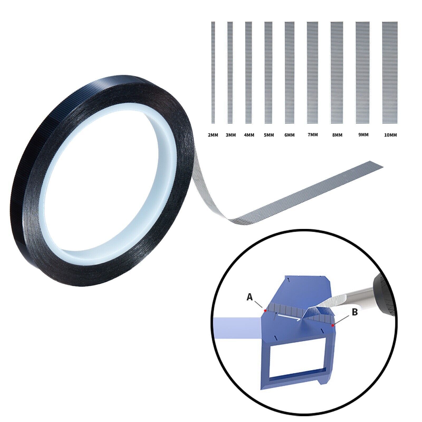 2mm 3mm 5mm 7mm 9mm 10mm Carving Guide Line Scribing Roll Tape For ...