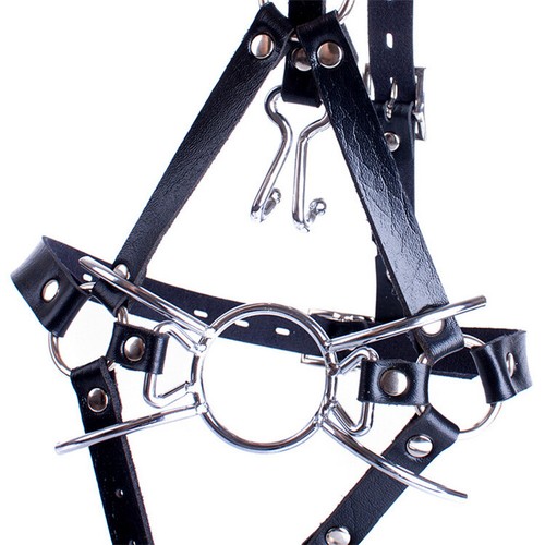 Mouth Gags Wide Open Spider with Nose Hook Slaves Harness Roleplay ...
