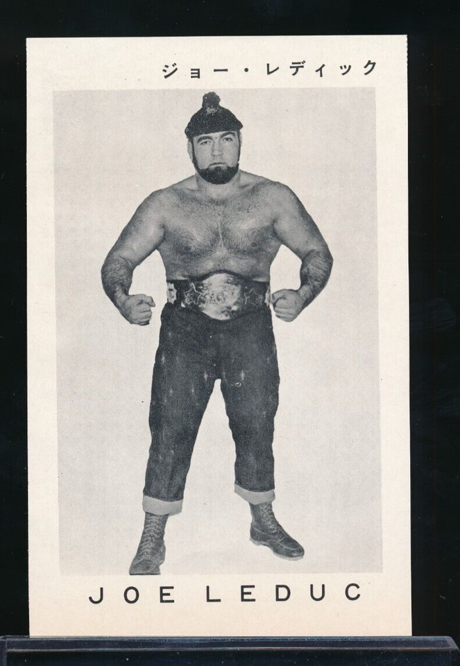 1969-72 Gong Magazine Wrestling card Joe Jos Leduc & Man Mountain Mike ...