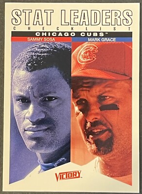 2000 Upper Deck Victory Sammy Sosa - Mark Grace #90 Stat Leaders ...