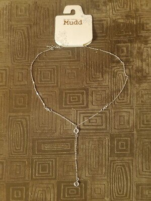 MUDD Brand Woman's Silver Tone Necklace with Crystals NEW | eBay