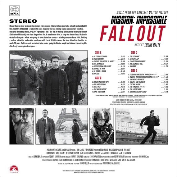 Mission Impossible 6 Fallout 2XLP 180G Plutonium Core Vinyl Tom Cruise ...