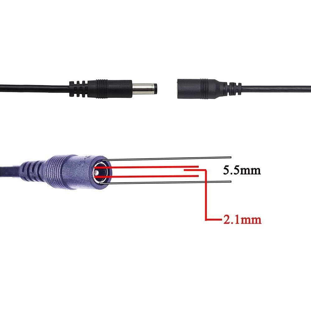 2pcs Led Strip Light Inline On/off Switch Cable Dc Jack 5.5x2.1mm Male ...
