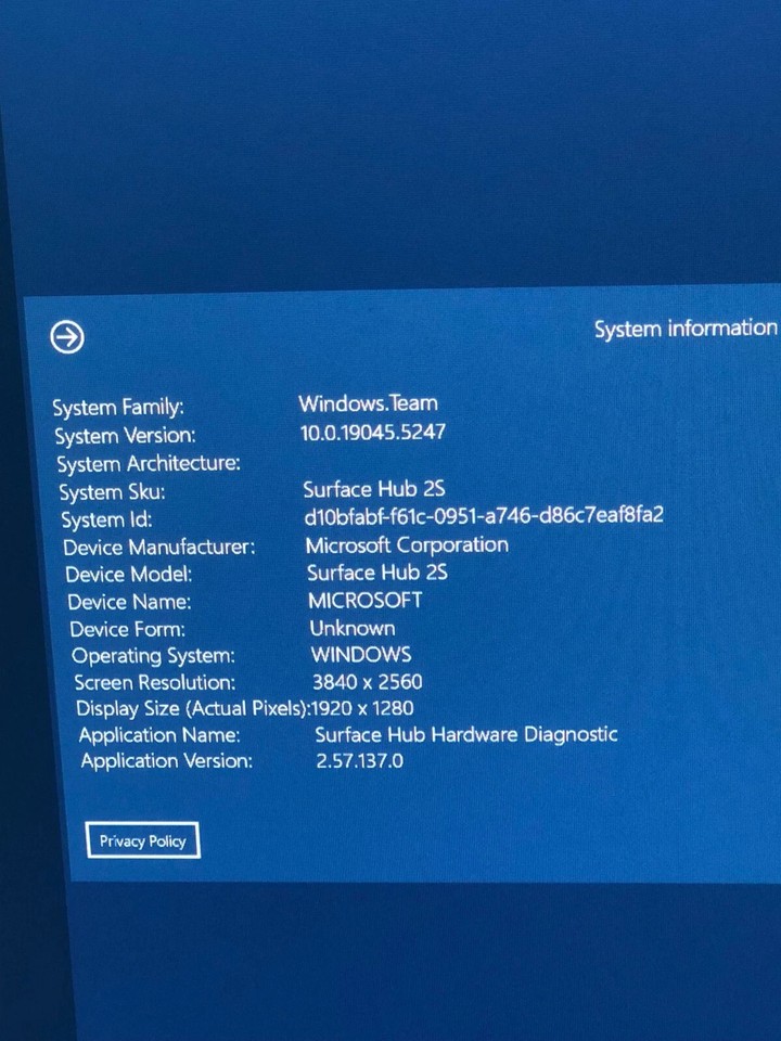 MICROSOFT SURFACE HUB 2S CARTRIDGE MODEL: 1844 I5-8350U 1.70GHZ 8GB ...