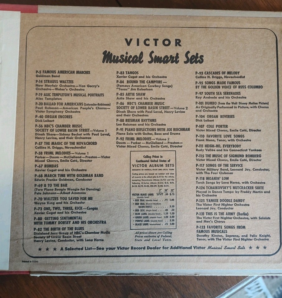 Vintage NBC Chamber Music Society Lower Basin St Dinah Shore 10"/78rpm ...