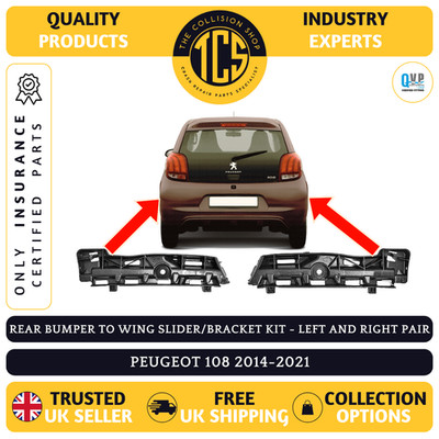PEUGEOT 108 2014-2021 REAR BUMPER TO WING SLIDER/BRACKET KIT INSURANCE ...