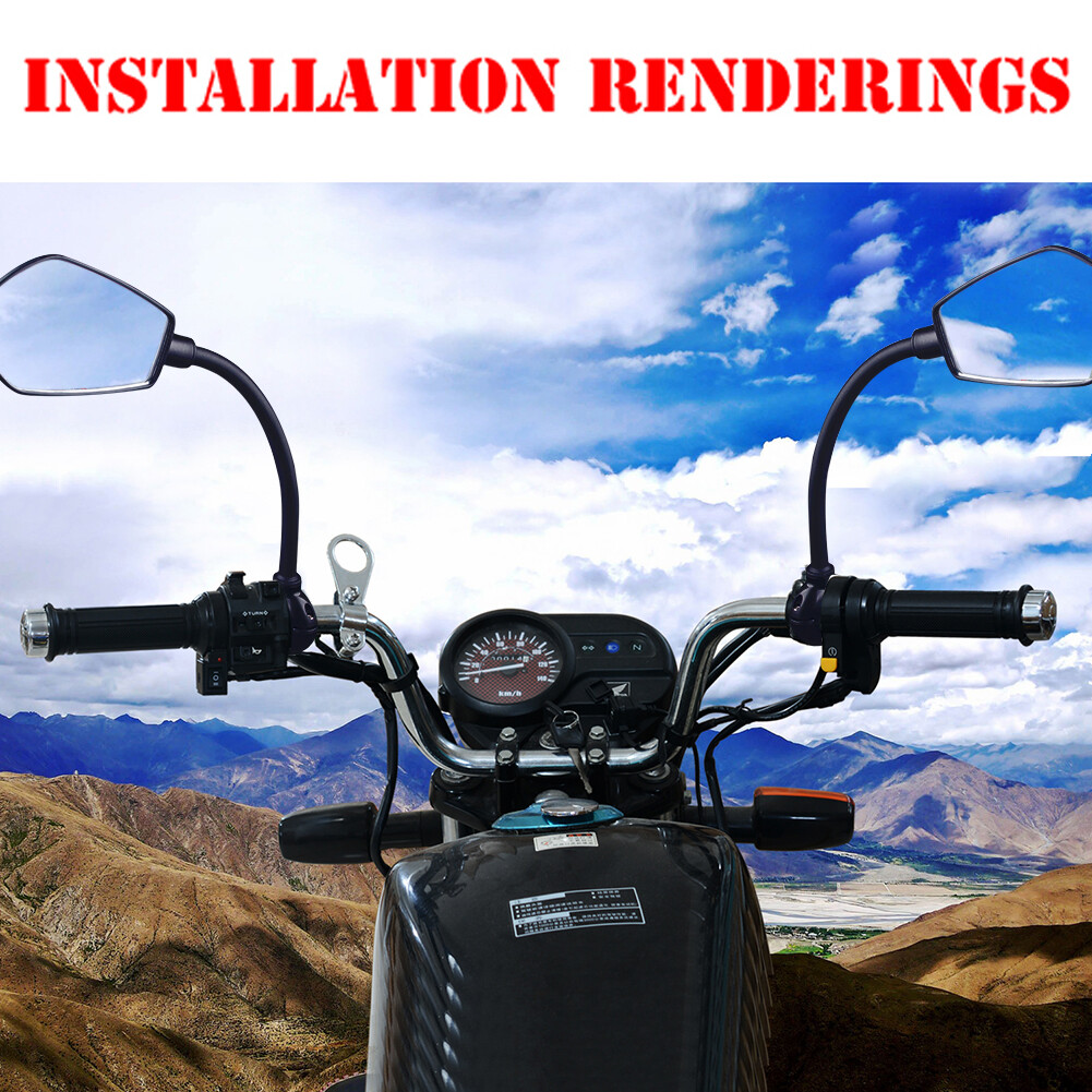 Mountain Bike Rearview Reflector Adjustable Motorcycle Handlebar Mirror ...