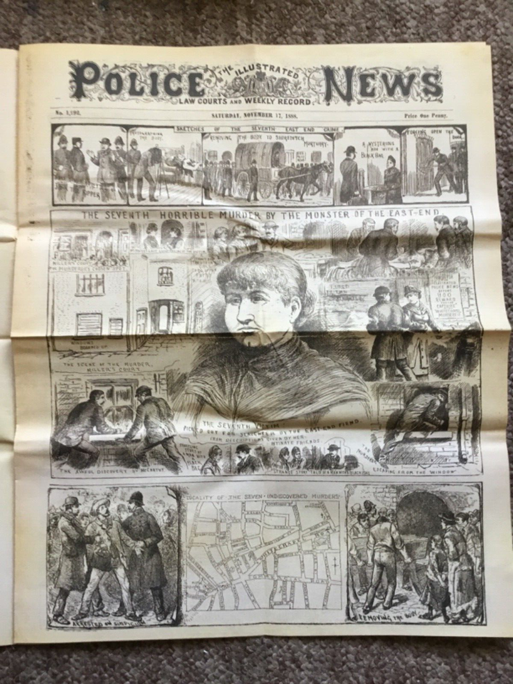 JACK THE RIPPER 1888 POLICE NEWSPAPER *8 PAGES* & POLICE WITNESS ...
