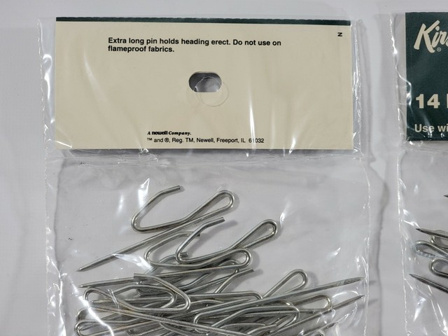 28 Kirsch Pin-On Hooks for Drapery Curtain Use With Traverse Rods 2.75 ...