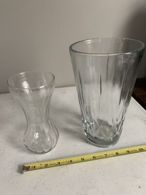 2 Decorative Glass Flower Vases Syndicate Sales Inc | eBay