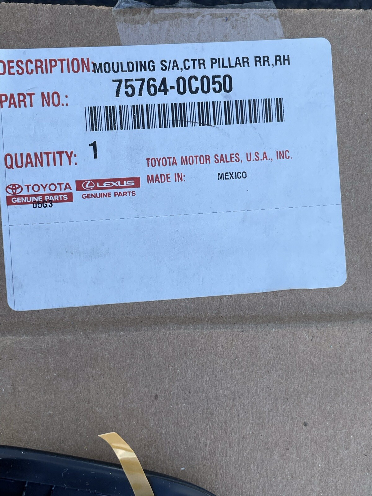 2022-2023 Toyota Tundra Left Rear Molding 75764-0C050 for sale online ...