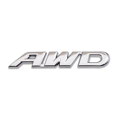 Chrome Metal AWD Logo Emblem 3D All-Wheel Drive Bagde Car Sticker Off ...