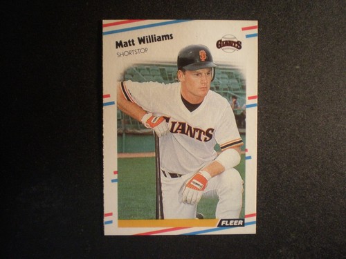 1988 Fleer Baseball Giants Matt Williams Card # 101 | eBay