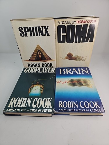 Vintage Robin Cook Lot (4) COMA, SPHINX, BRAIN & GODPLAYER 1st Book ...