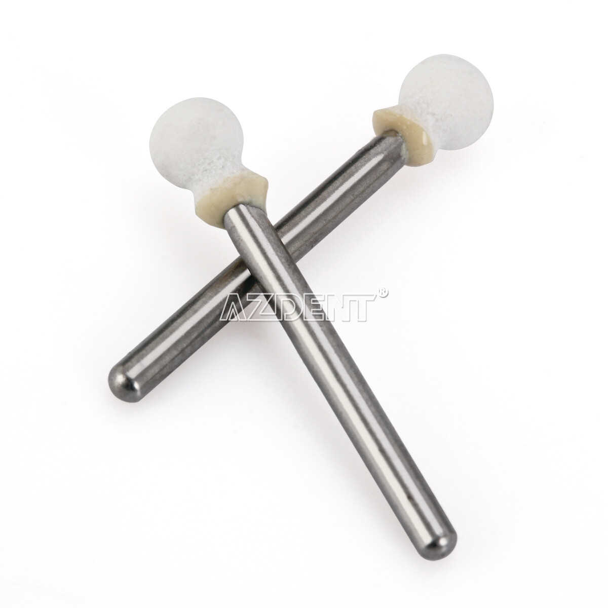 12pcs AZDENT Dental Round White Stone FG Polishing Burs Abrasion ...