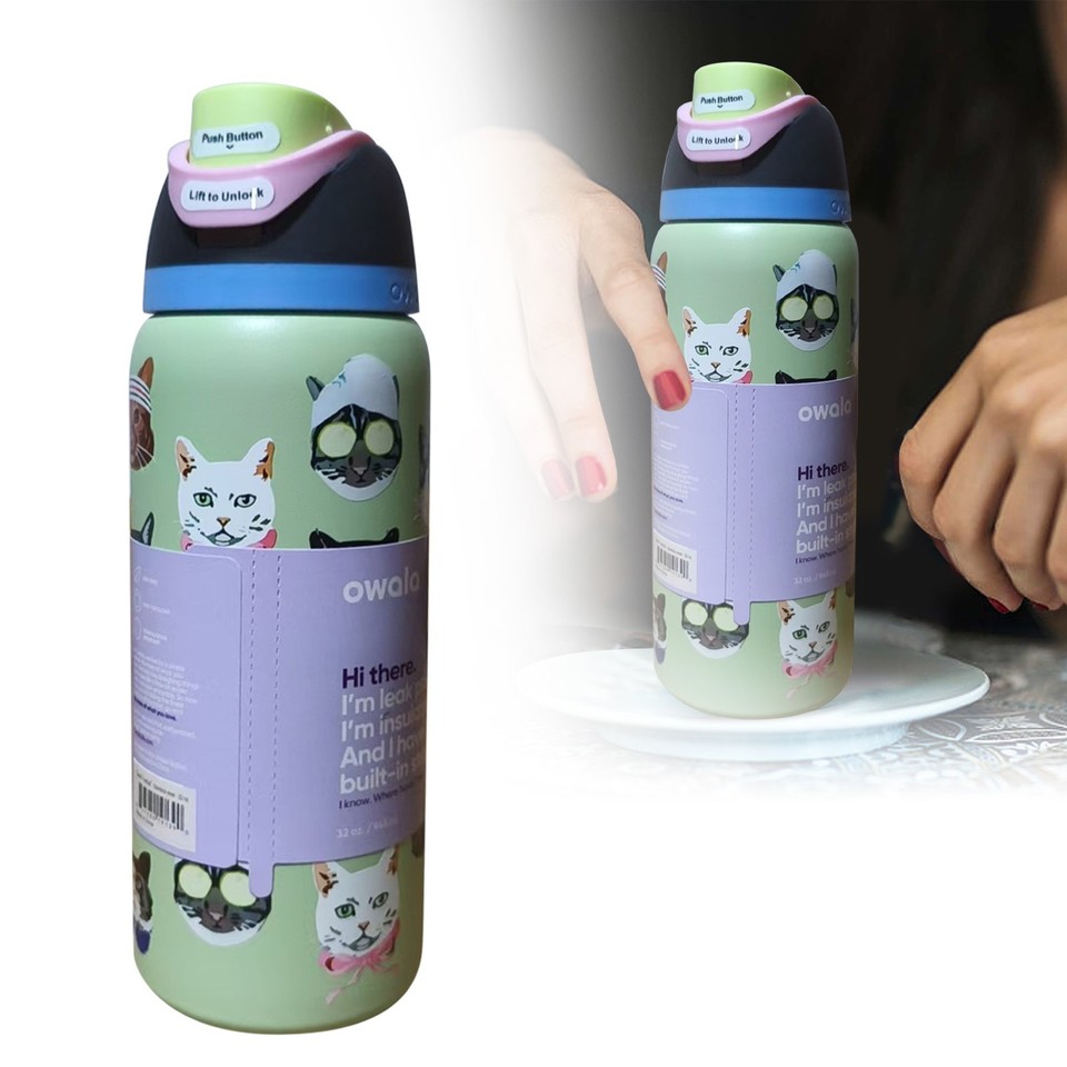 Owala 32oz FreeSip Cat Collage Catwala Bottle Urban Outfitters ...