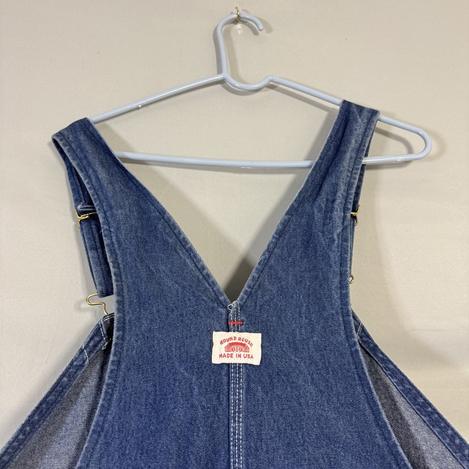 Round House Bib Overalls Mens 58x32 Denim Made in USA Workwear ...