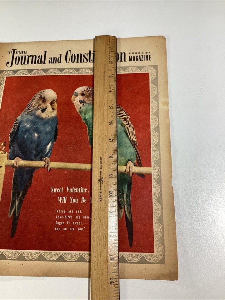 Lovebird Print Cover 1953 Atlanta AJC Guess 2964 East Rocksboro Road ...
