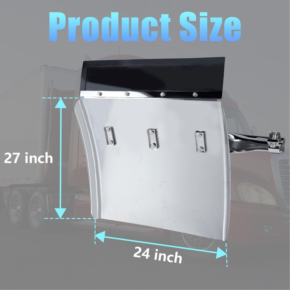 24" x 27" Semi Truck Fenders Fenders with Tube Bracket and Mounting ...