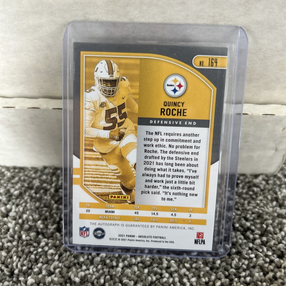 2021 Panini Absolute Orange Mosaic Rookie Signature auto #164 Quincy ...