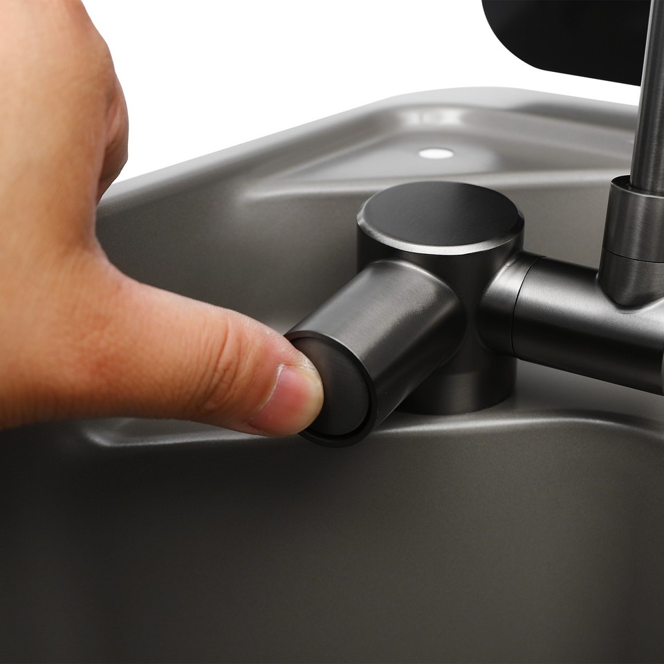 RV Sink Kitchen Sink with Hot&Cold Faucet and Tempered Glass Lid ...