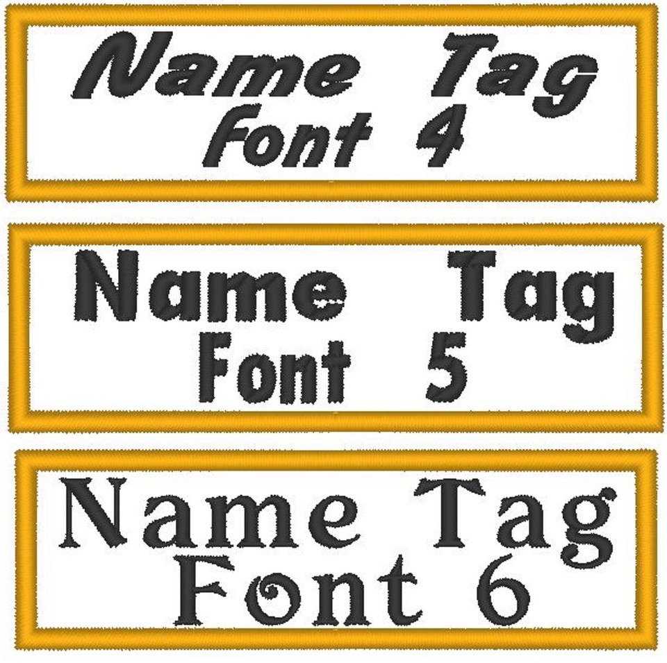 10 Custom Embroidery 3.5" x 1.5" Name Tag Patch 2 LINES Motorcycle ...