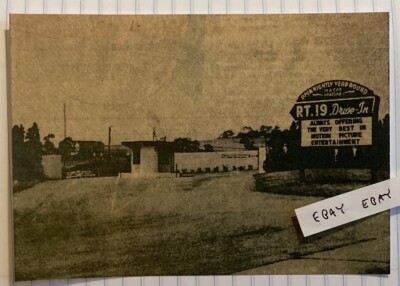 1958 WASHINGTON PA RT.19 DRIVE-IN MOVIE THEATRE ENTRANCE, NEON SIGN NEW ...