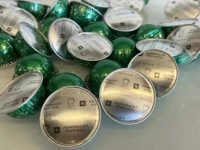 Nespresso VertuoLine Peppermint Pinwheel Coffee 100 PODS 7.77 fl oz ...